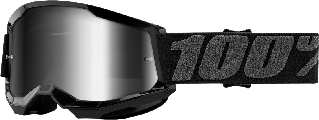 100% Youth Strata 2 Goggles - Black - Silver Mirror 50032-00001 ...