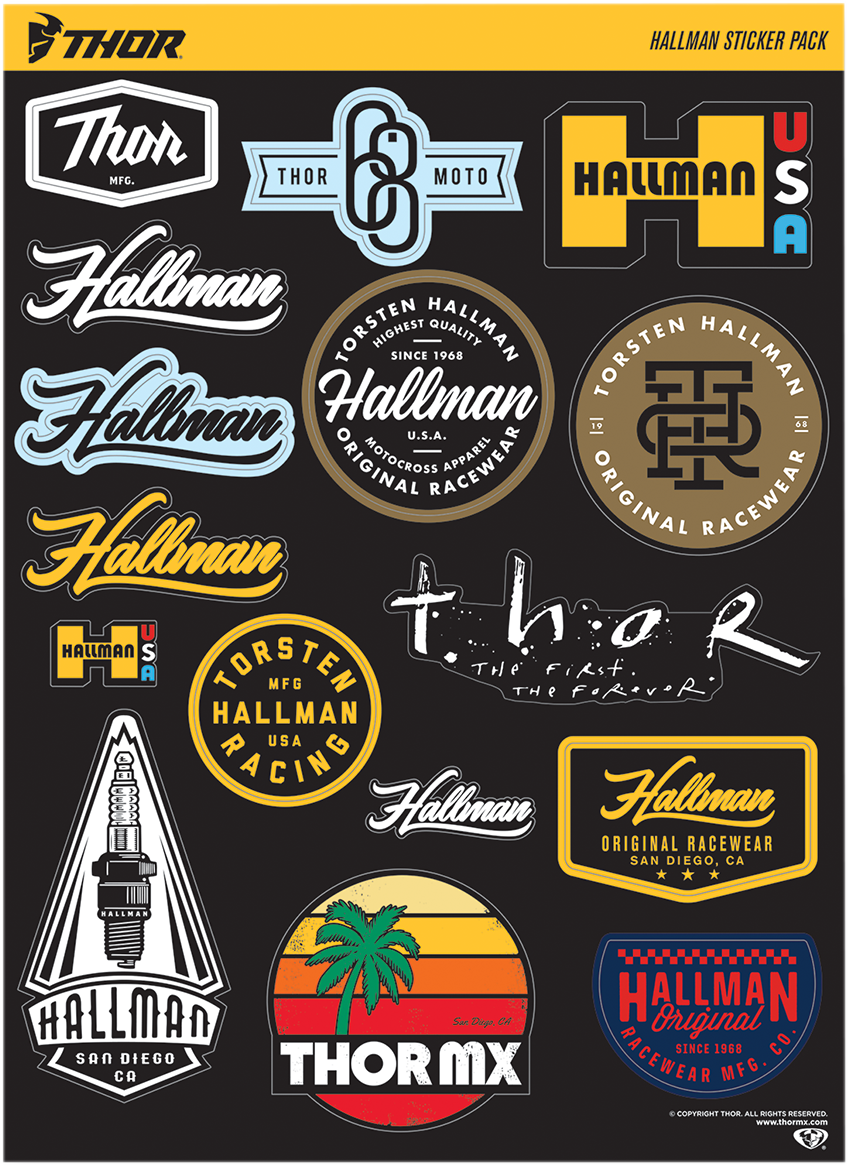 THOR Decal Sheet - Hallman - S20 - Each 4320-2182 – Electrek Moto