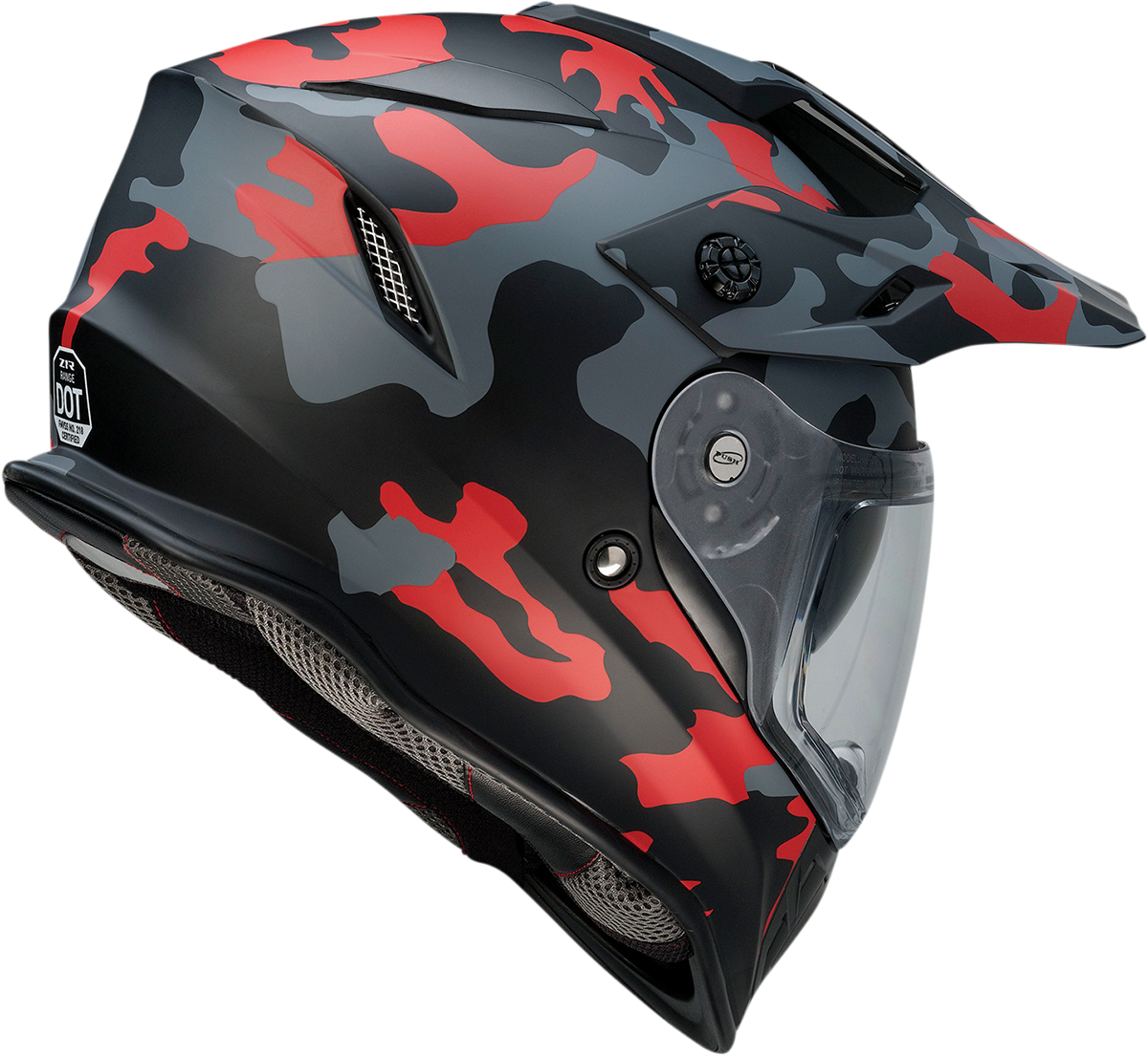 Z1R Range Helmet - Camo - Red - Large 0140-0096 – Electrek Moto