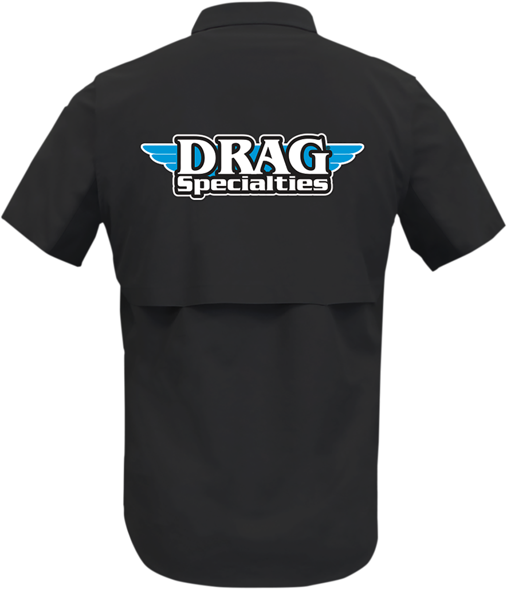 THROTTLE THREADS Drag Specialties Vented Shop Shirt - Black - 3XL DRG3 ...