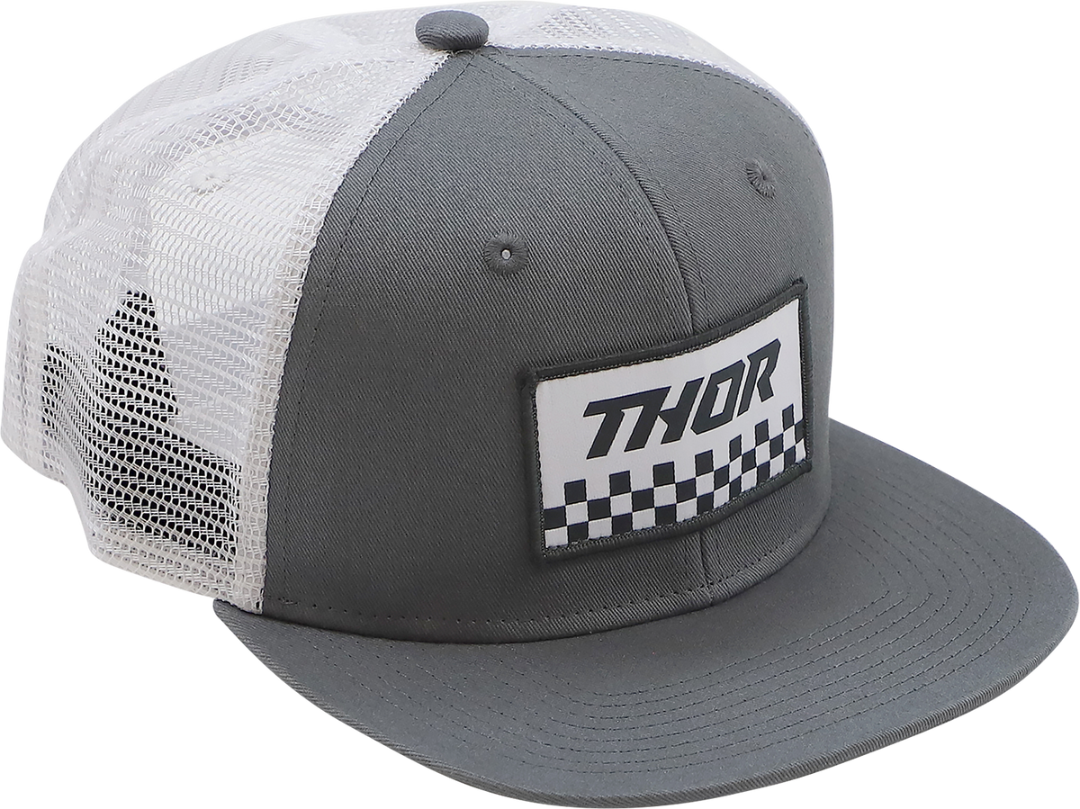 THOR Checker Hat - Gray/White 2501-3994 – Electrek Moto
